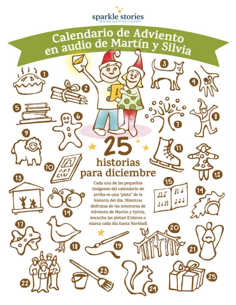 The Martin & Sylvia PRINTABLE Advent Calendar - in Spanish! - Sparkle ...